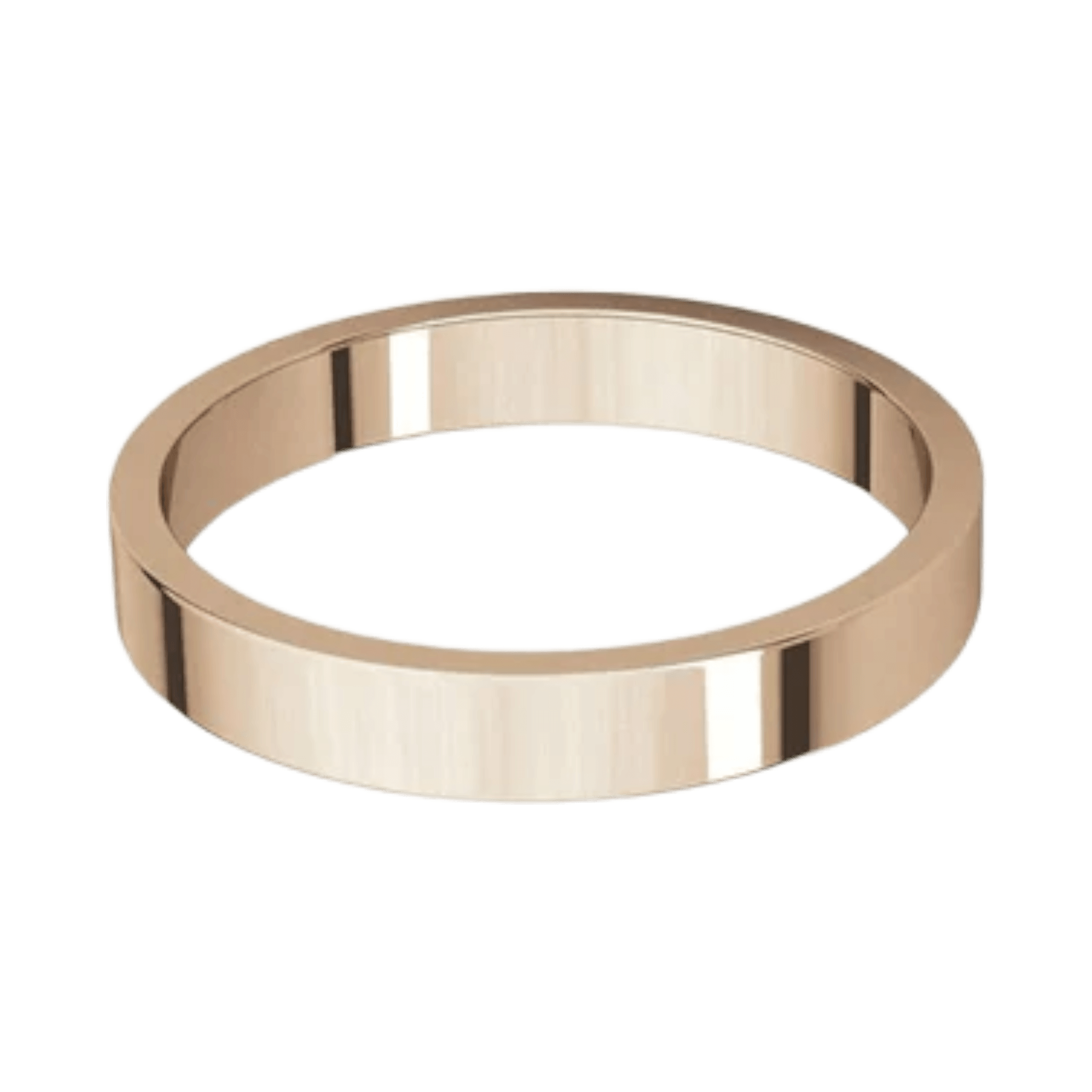 Argolla Clásica Plana Oro Rosado 14k – JOYAN